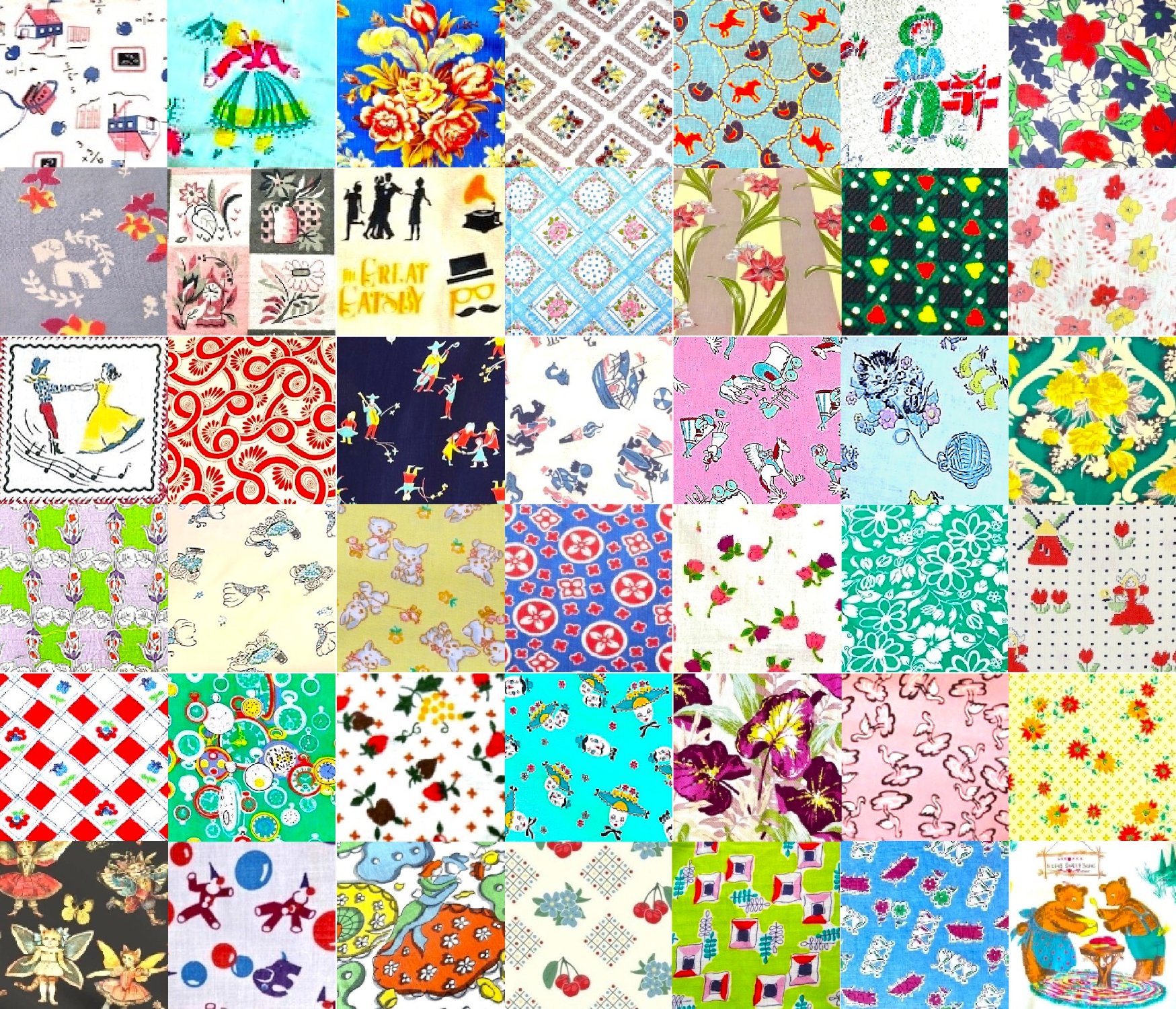 Solve PATCHWORK 1940S jigsaw puzzle online with 72 pieces