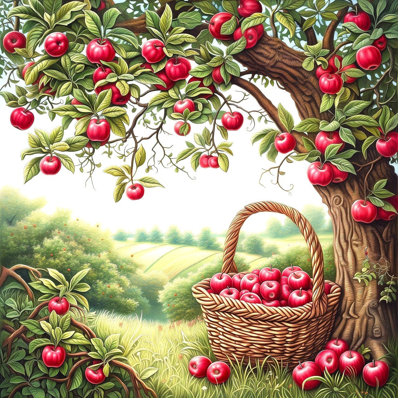 Solve Apple tree jigsaw puzzle online with 100 pieces