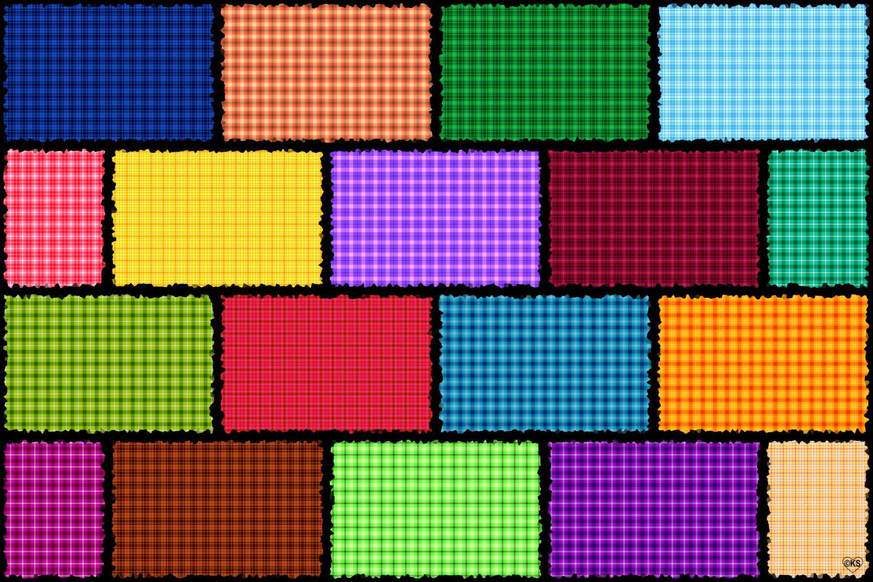Solve Torn Edge Plaid Tiles!! ~ S jigsaw puzzle online with 54 pieces