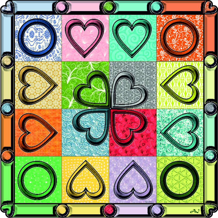 Solve Hearts jigsaw puzzle online with 81 pieces
