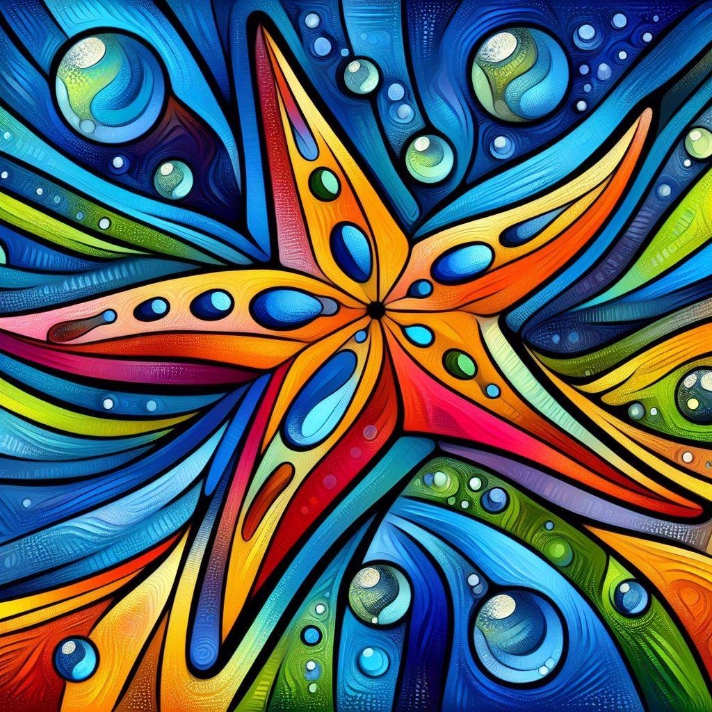 Solve Starfish walk jigsaw puzzle online with 64 pieces