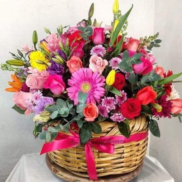 Solve Happiness is....Gorgeous Basket of Colors Flowers. jigsaw puzzle ...