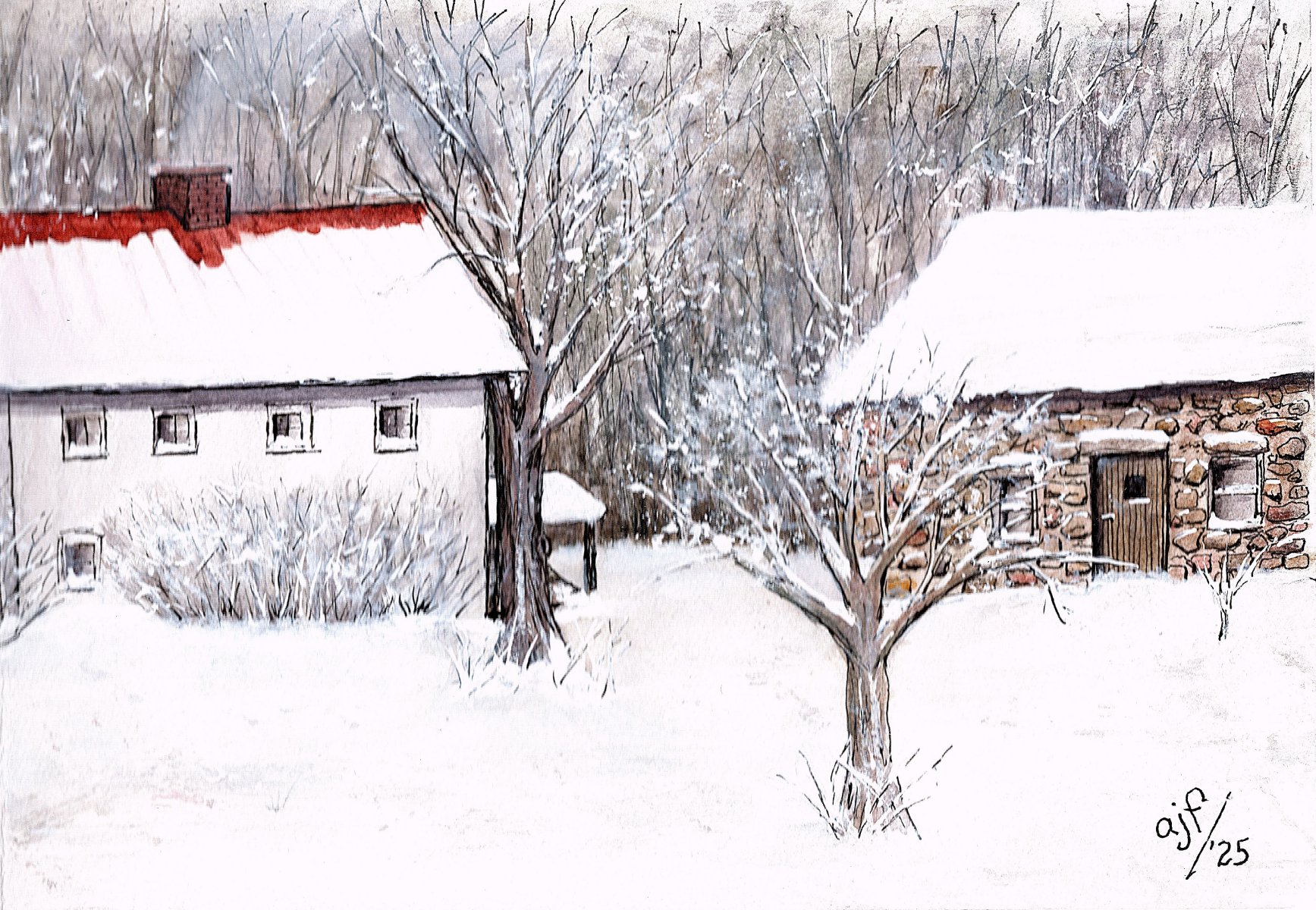 Solve Winter Scene Right side 16 Jan 2026 jigsaw puzzle online with 54 ...