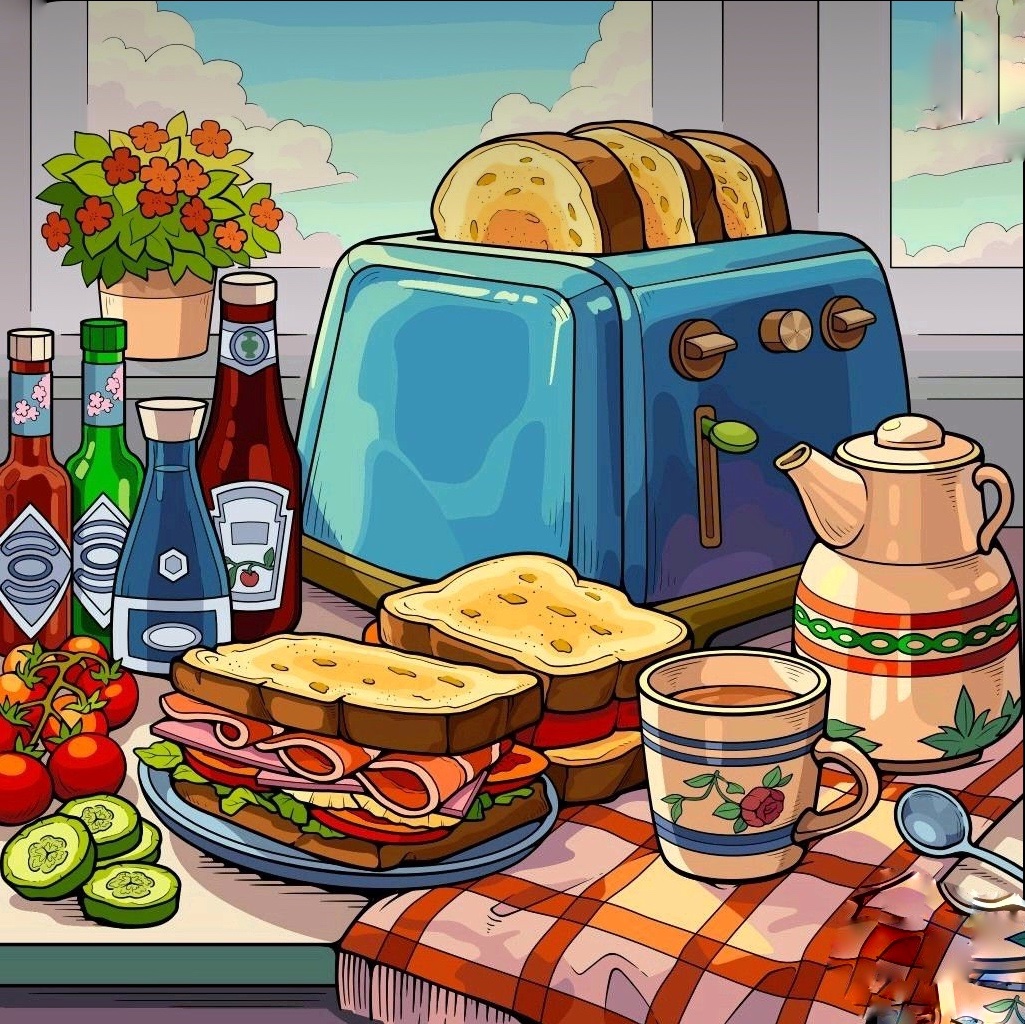Solve Lunch time jigsaw puzzle online with 196 pieces