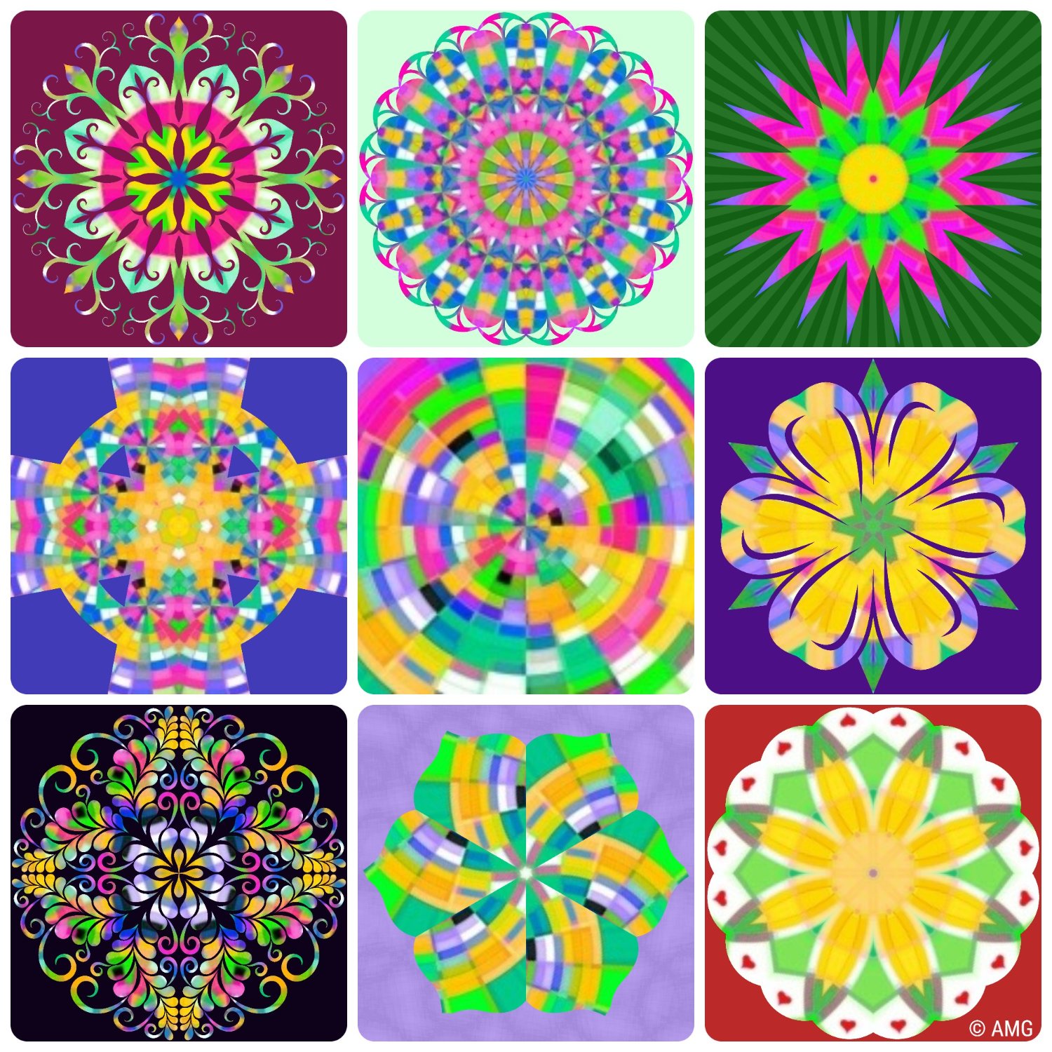 Solve Sue's Colorful Concentric Circles Recycled jigsaw puzzle online with 81 pieces