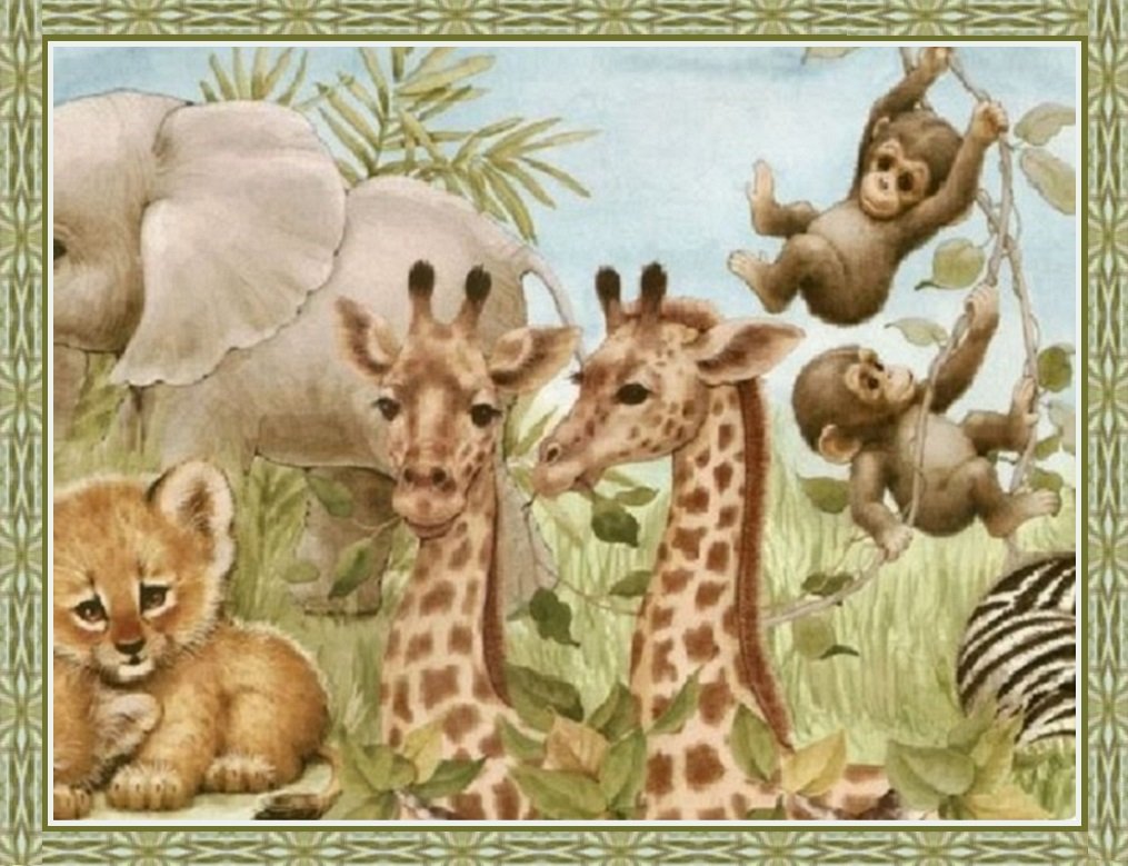 Solve Animal Babies jigsaw puzzle online with 48 pieces
