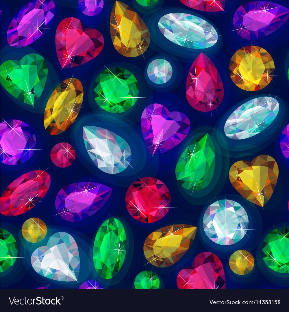 Jigsaw Puzzle | Seamless-Sparkling-Gems-Vector | 132 pieces | Jigidi