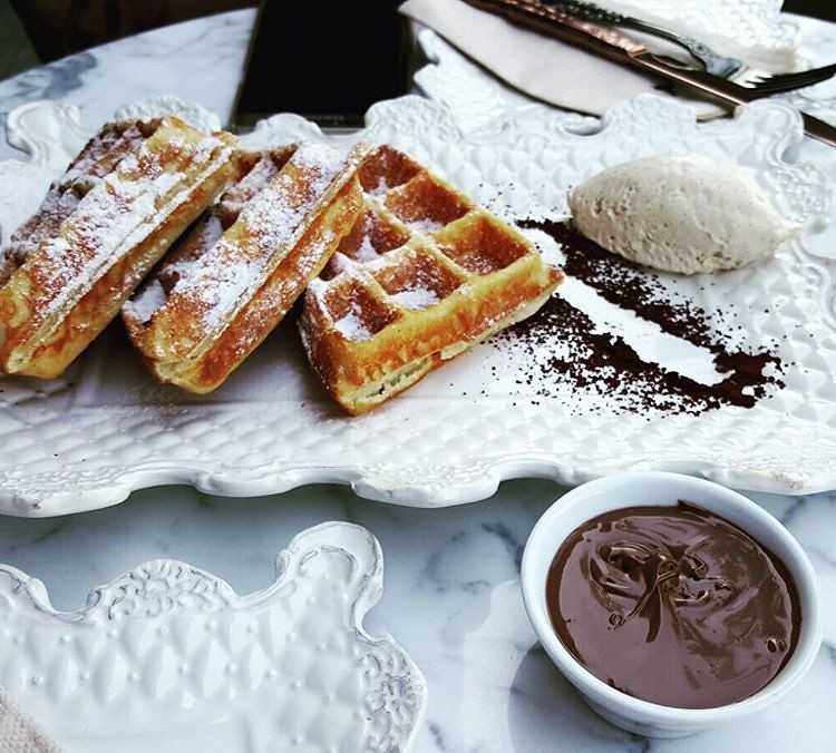 Solve Mmm, Waffles jigsaw puzzle online with 56 pieces