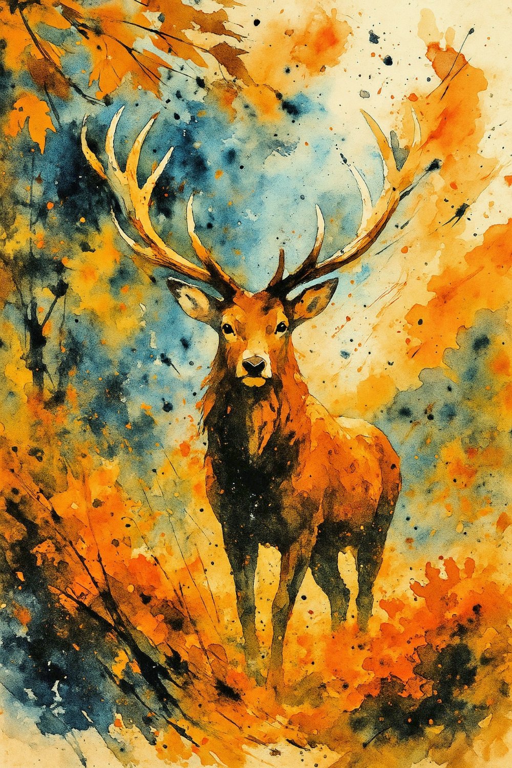 Solve Stag, resizable 12 to 450 pieces jigsaw puzzle online with 70 pieces