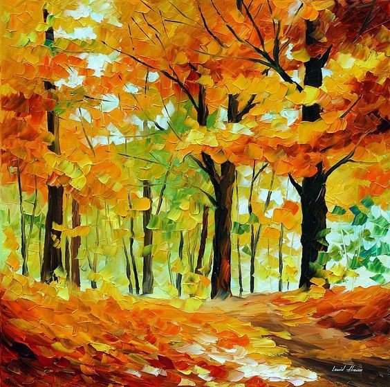 Solve Fall Mood By Leonid Afremov Jigsaw Puzzle Online With 64 Pieces