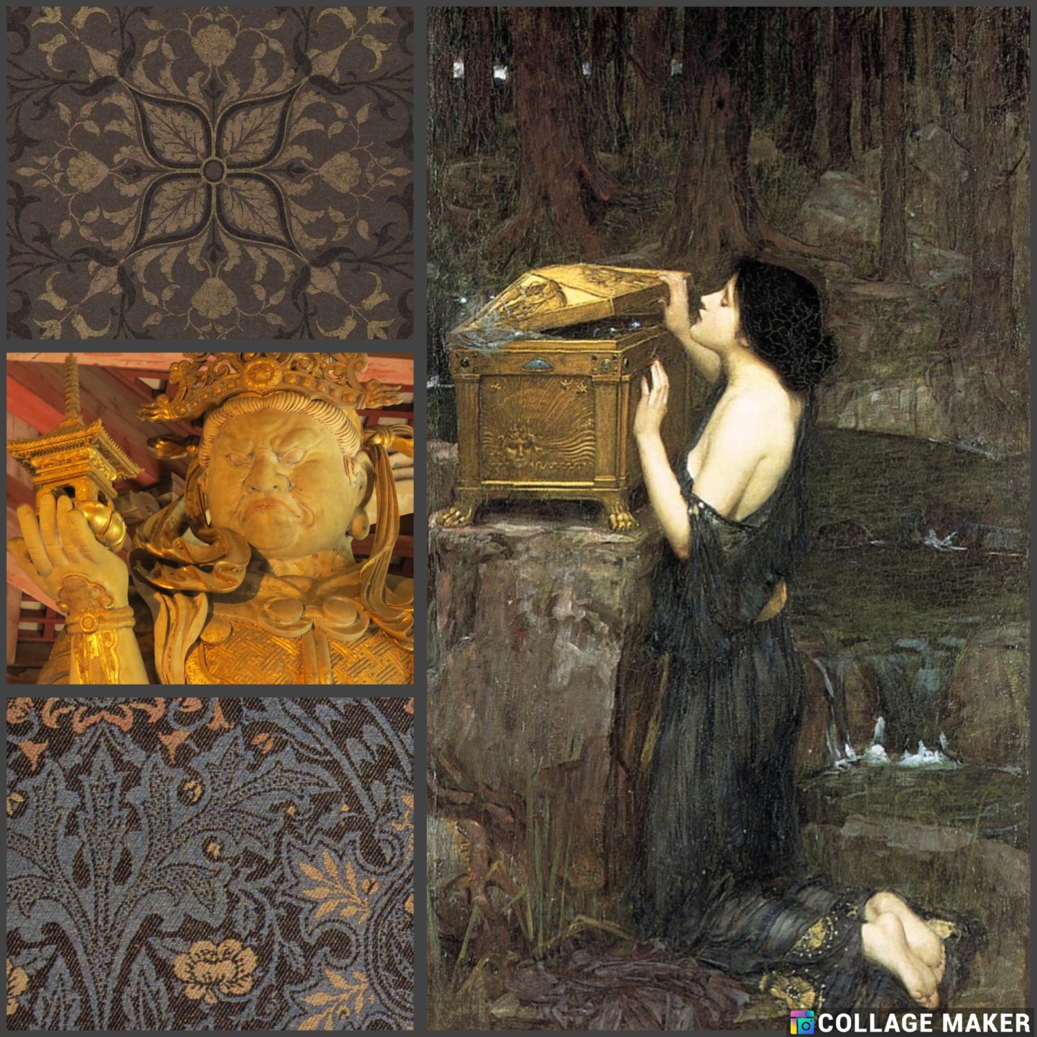 Solve Pandora (1898) by John William Waterhouse with Wm Morris prints ...
