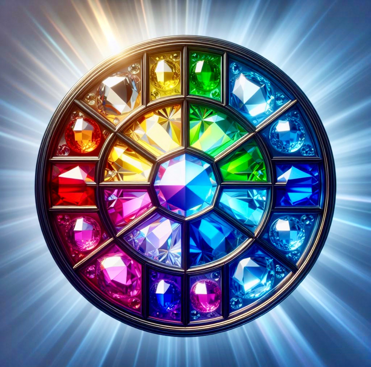 Solve Bling Wheel 360° jigsaw puzzle online with 81 pieces