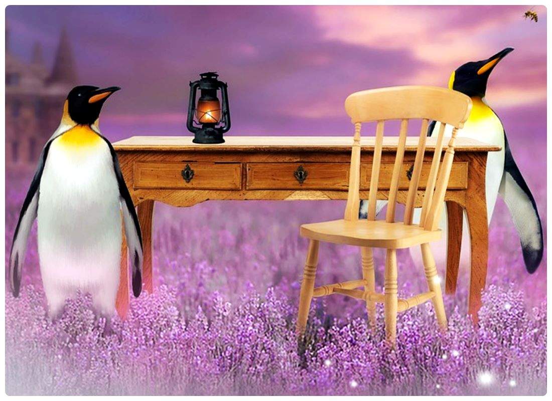 Solve The Desk Penguins jigsaw puzzle online with 204 pieces