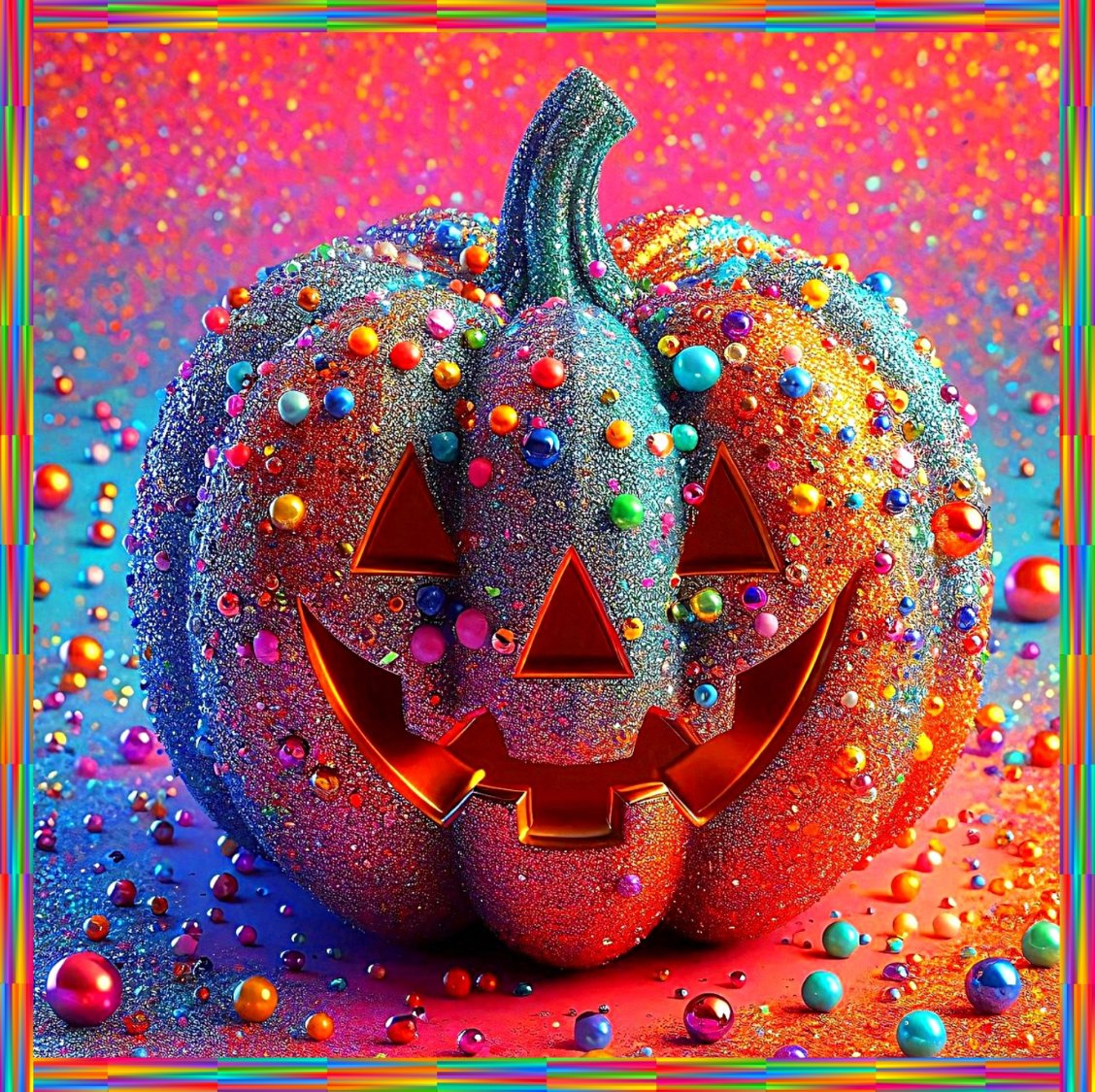 Solve AI October Pumpkin jigsaw puzzle online with 16 pieces