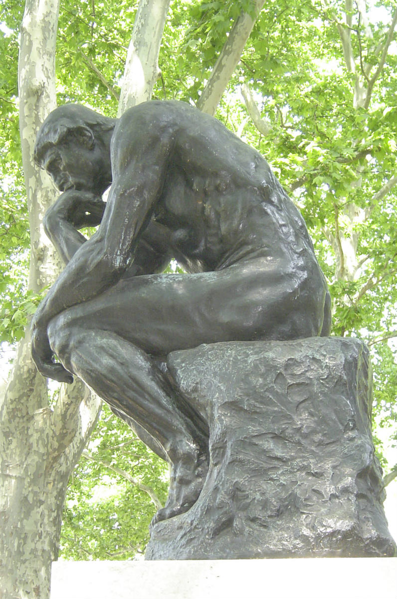 Solve "The Thinker" jigsaw puzzle online with 216 pieces