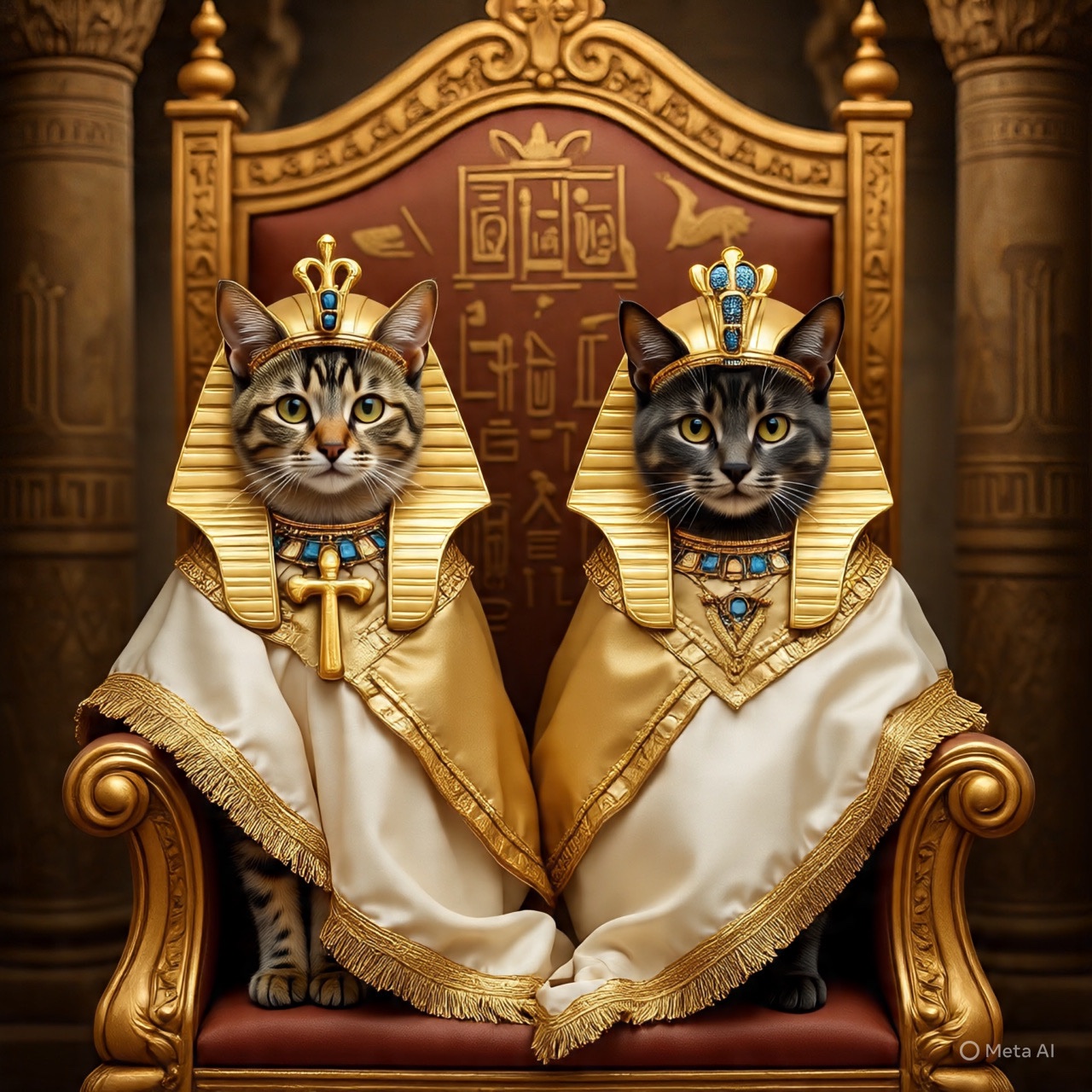 Solve Pharaoh and his queen ancient Egypt jigsaw puzzle online with 100 ...