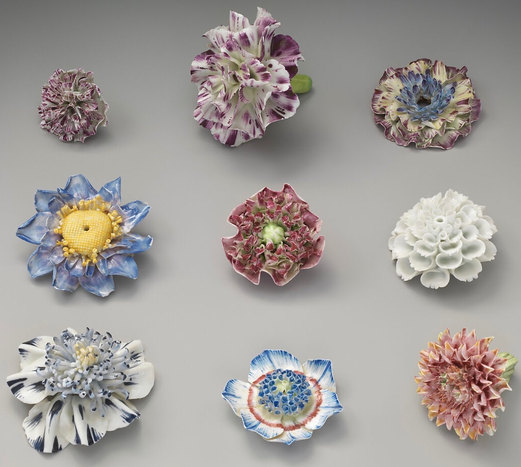 Solve Set of 9 Porcelain Flowers, French, Mid 18th century jigsaw ...