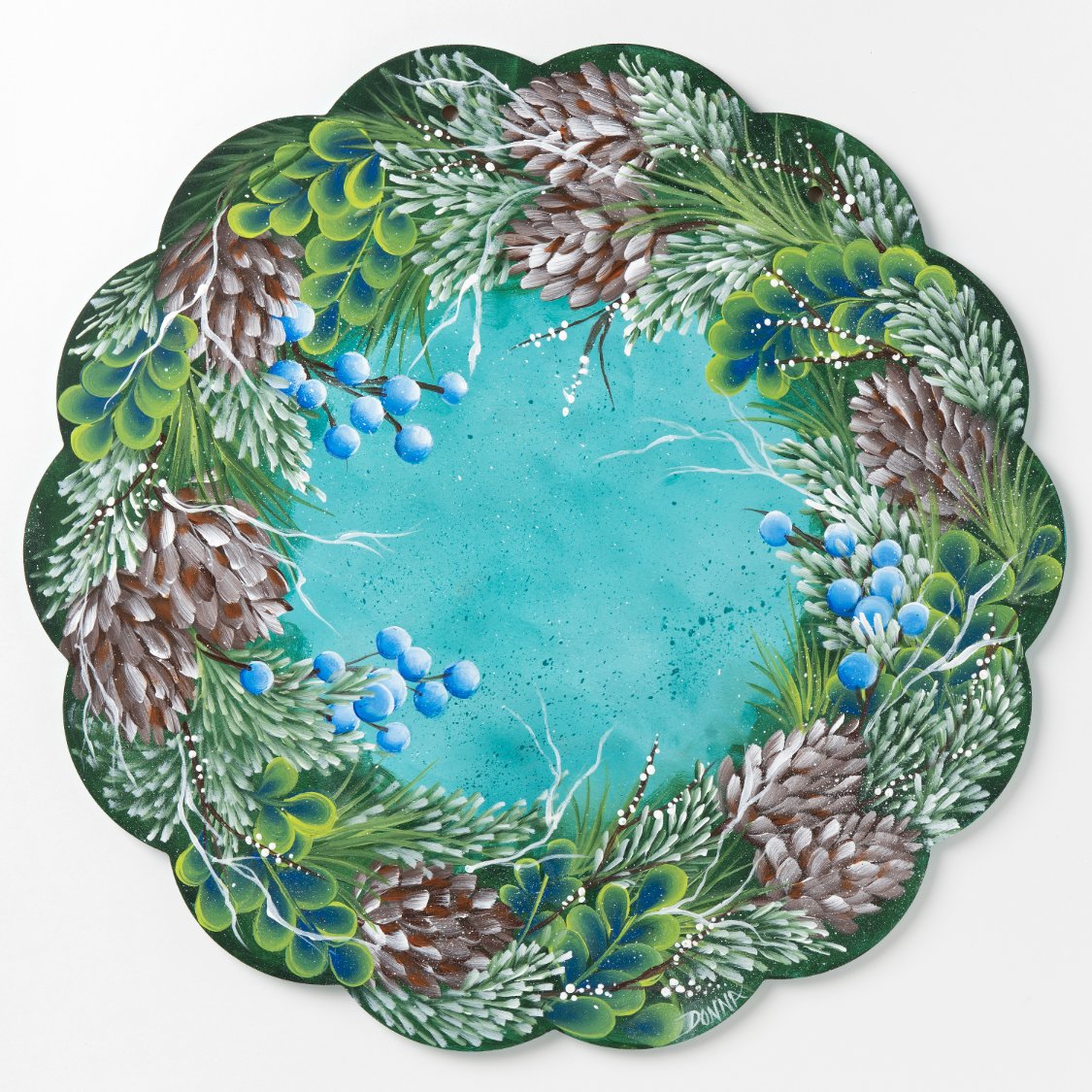 Solve WINTER WREATH jigsaw puzzle online with 9 pieces