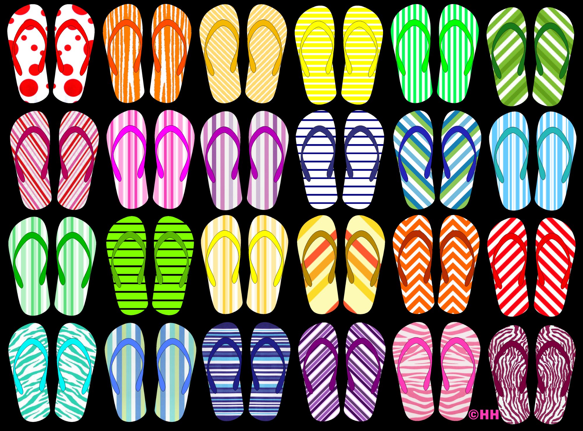 Solve flip flops jigsaw puzzle online with 88 pieces