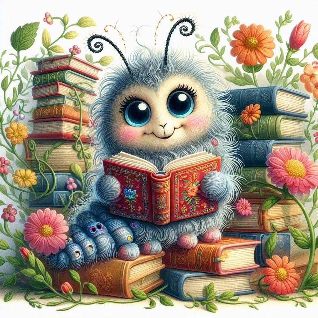 Solve Book bug jigsaw puzzle online with 100 pieces