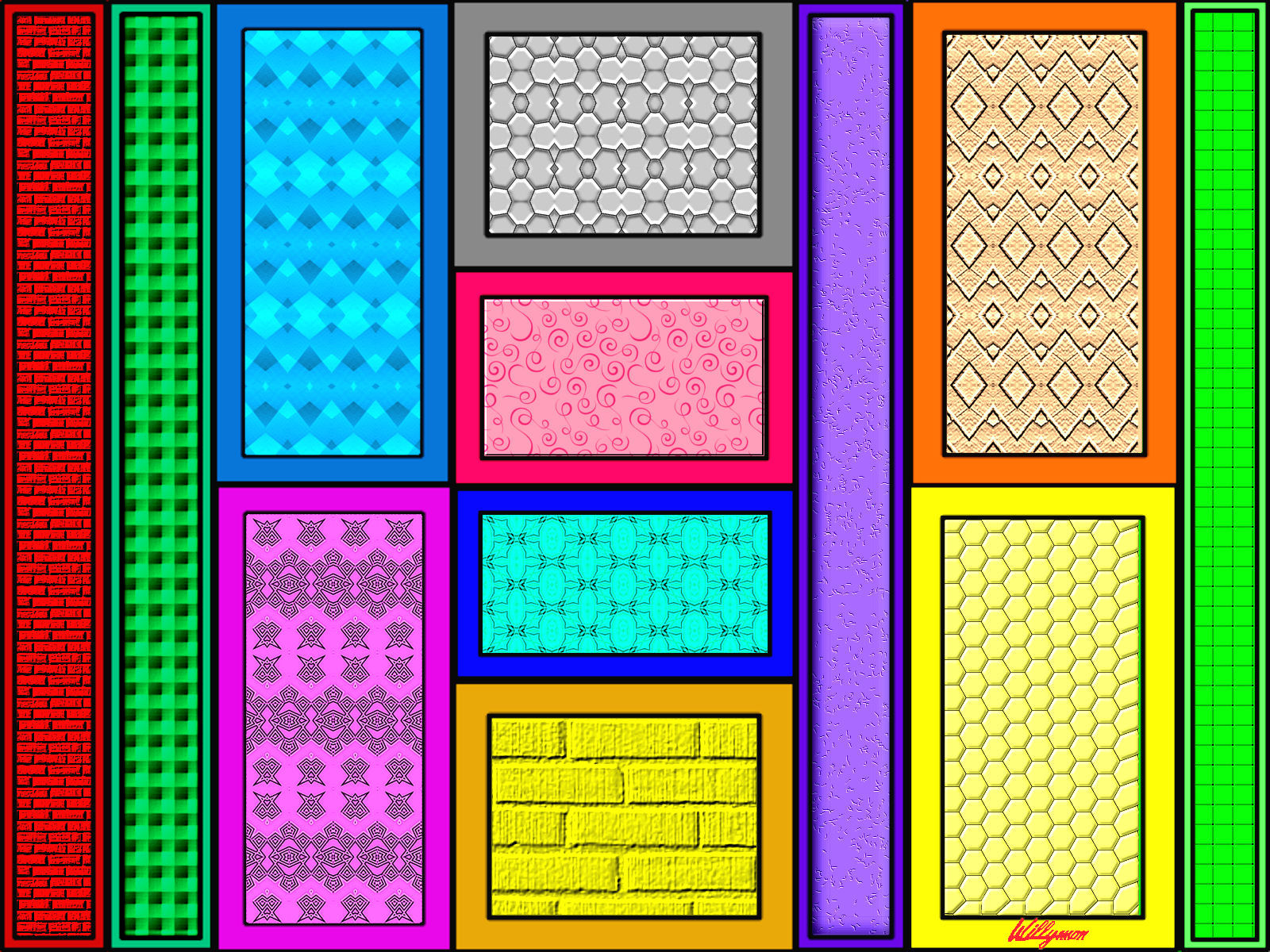 Solve textures in borders jigsaw puzzle online with 252 pieces