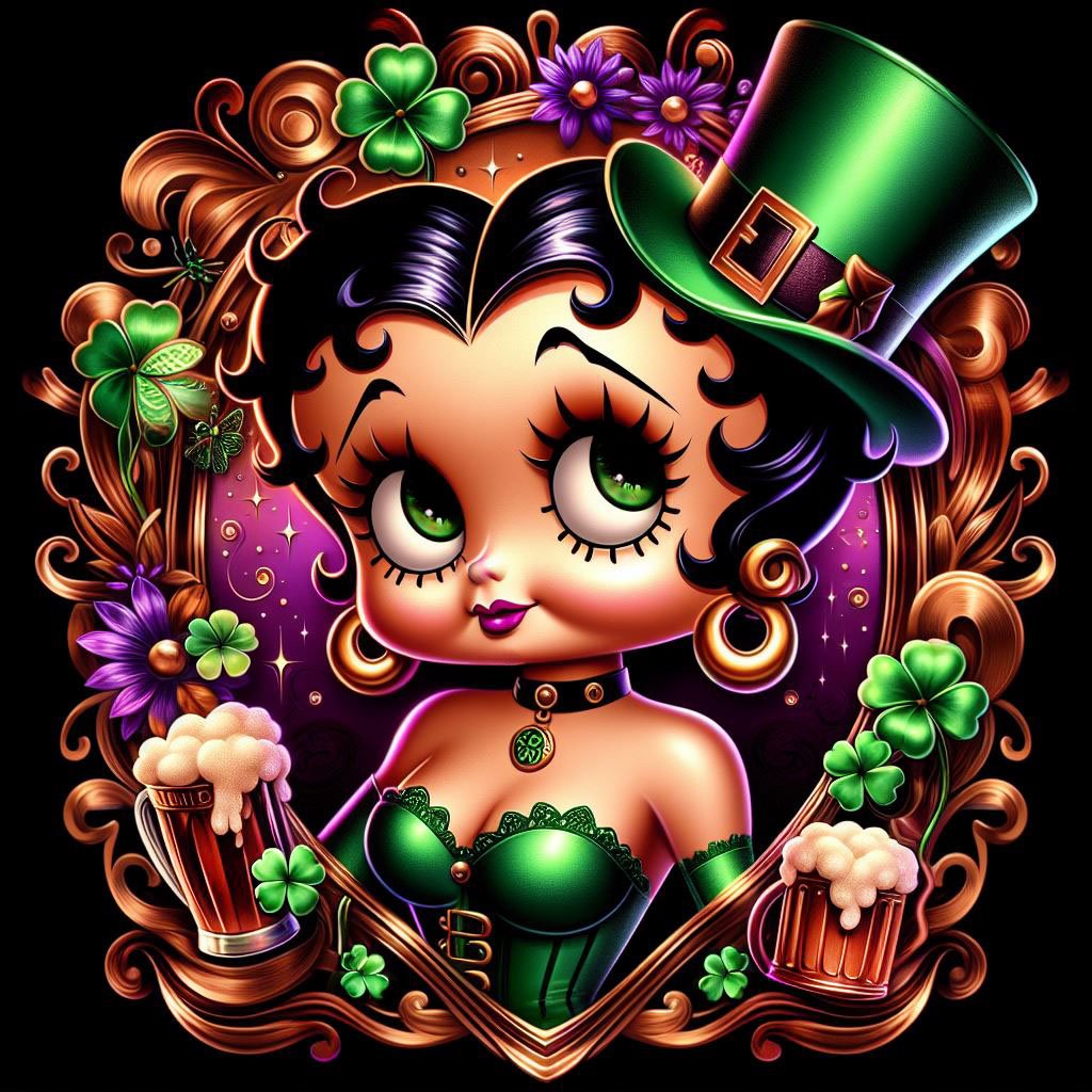 Solve Betty Boop in her St Patrick's day outfit jigsaw puzzle online ...