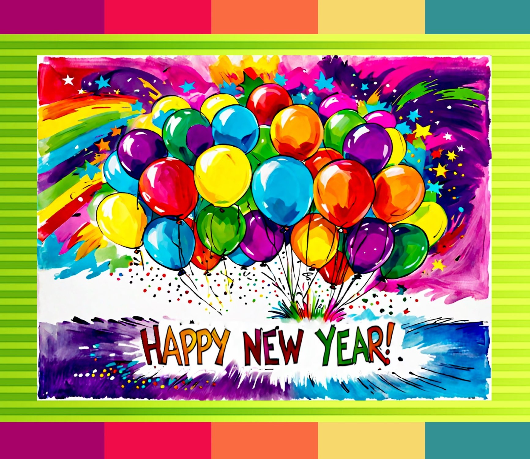 Solve Happy New Year! jigsaw puzzle online with 99 pieces