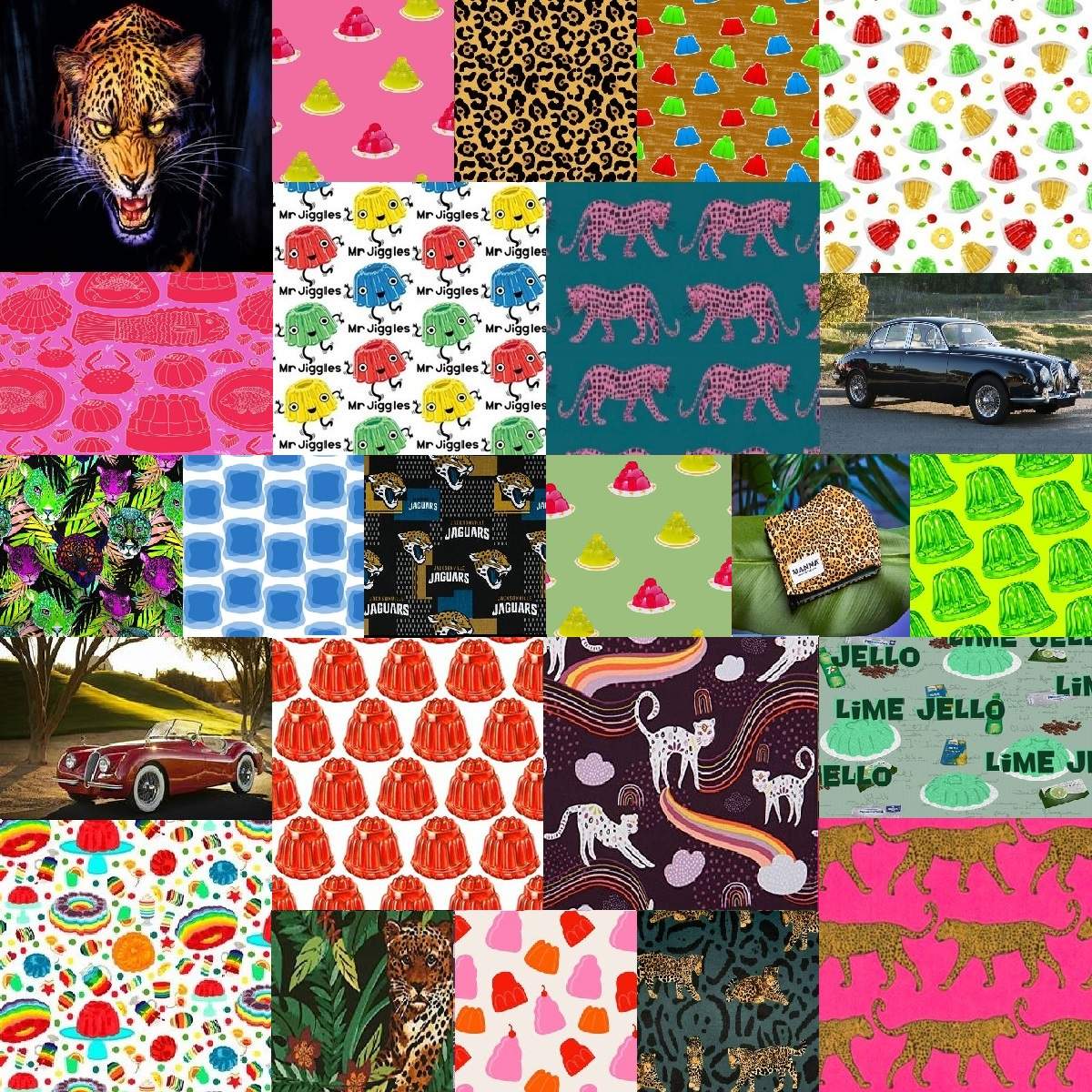 Solve Jaguars & Jello jigsaw puzzle online with 324 pieces