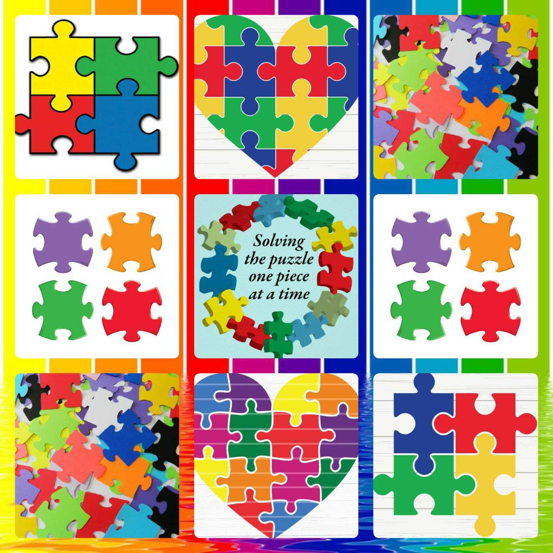 Solve ☺ Hearts in Pieces ☺ jigsaw puzzle online with 81 pieces