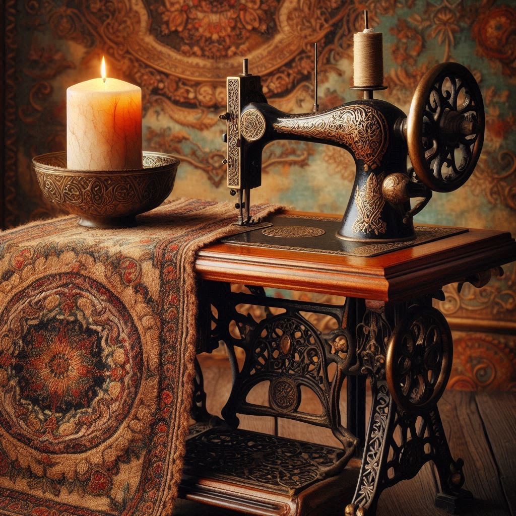 Solve Treadle sewing by candlelight (resize 9 - 306) jigsaw puzzle ...