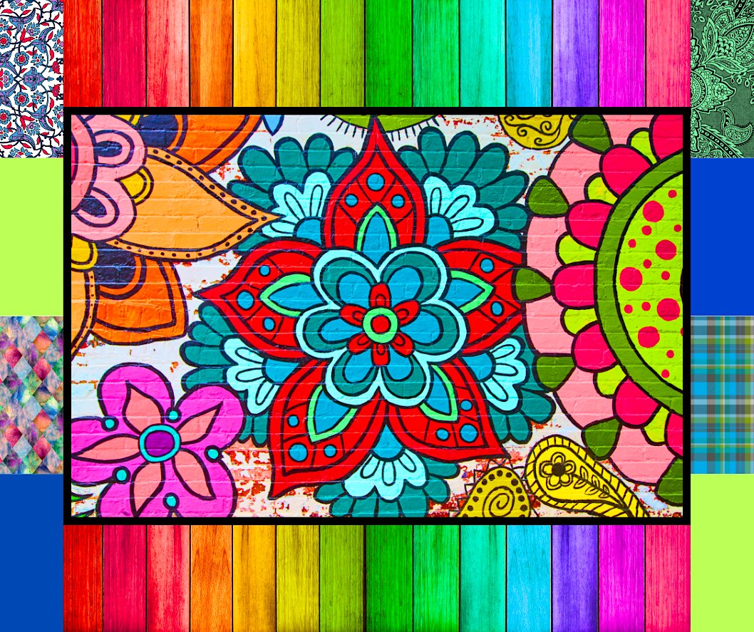 Solve Pattern mashup jigsaw puzzle online with 120 pieces