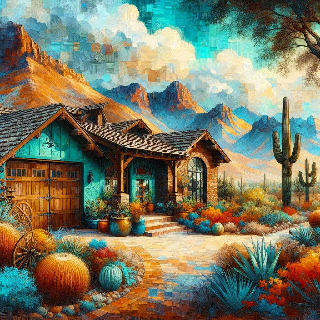 Solve ranch style home in the Arizona Desert Mountains jigsaw puzzle ...