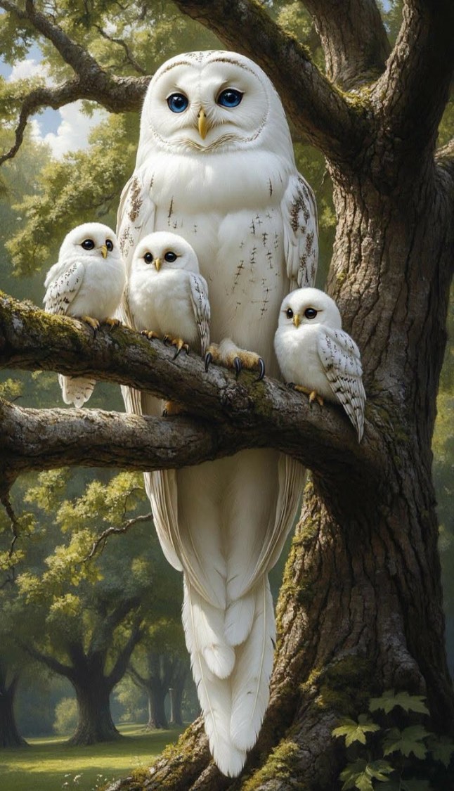 Jigsaw Puzzle | 15 pieces | Owl Family | Jigidi
