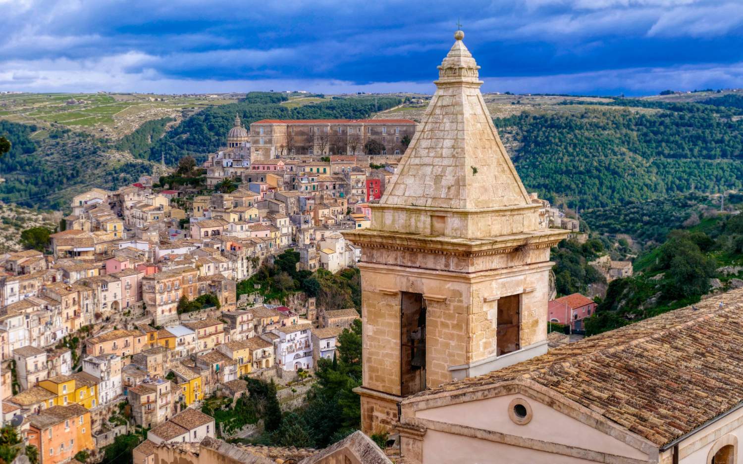 Solve Ragusa Ibla seen from church of Santa Maria delle Scale in Sicily ...