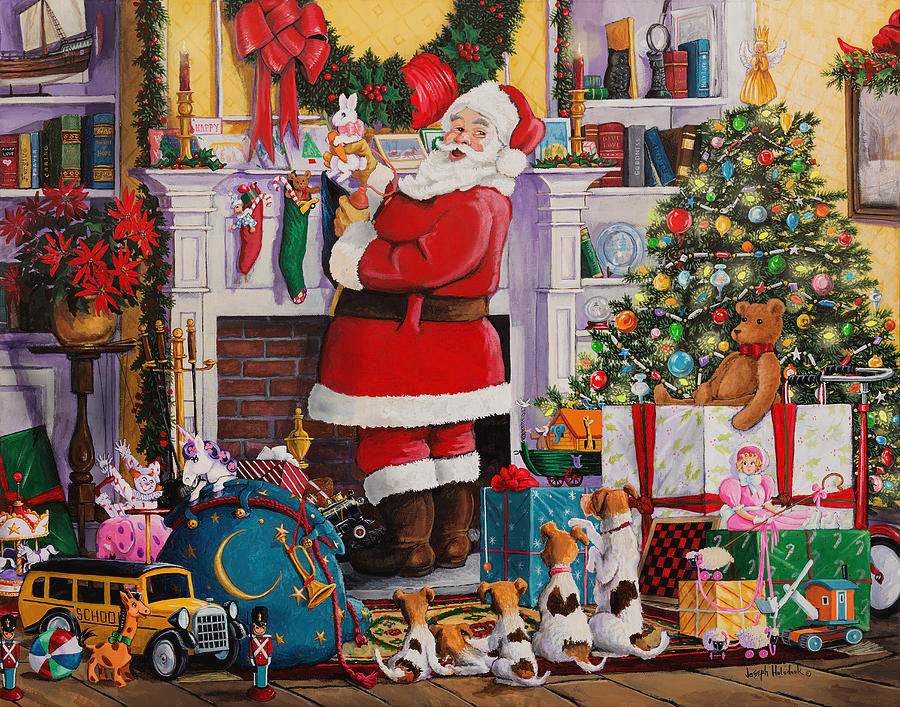Solve Placing the presents by Joseph Holodook jigsaw puzzle online with ...