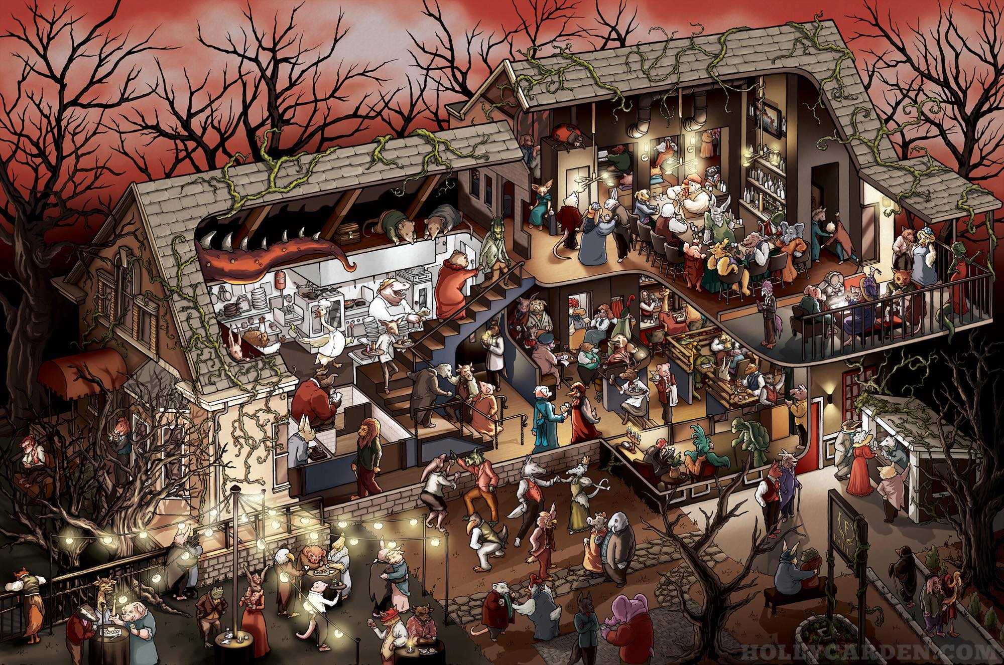 Solve FABLE LOUNGE jigsaw puzzle online with 600 pieces