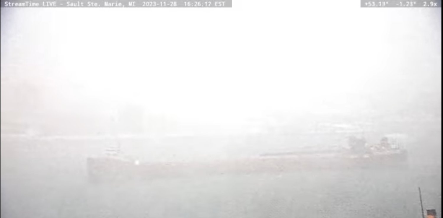 Solve Whiteout at the Soo Locks 11/28/2023 jigsaw puzzle online with 10 ...