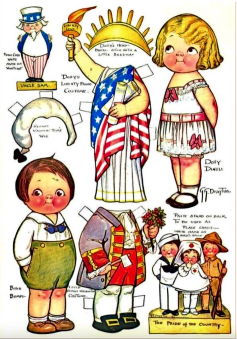 Solve 🇱🇷 American Paper Dolls 🇱🇷 jigsaw puzzle online with 48 pieces