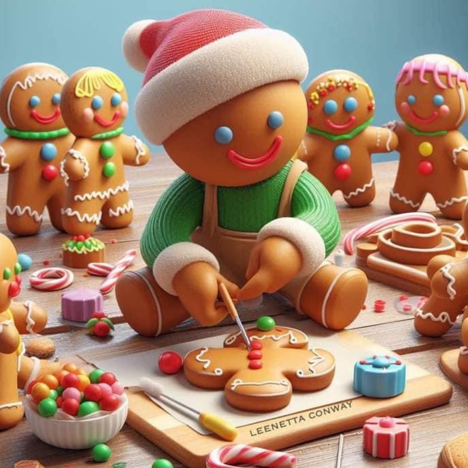 Solve Gingerbread Men jigsaw puzzle online with 225 pieces