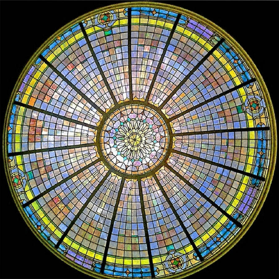 Solve Stained Glass Dome jigsaw puzzle online with 81 pieces