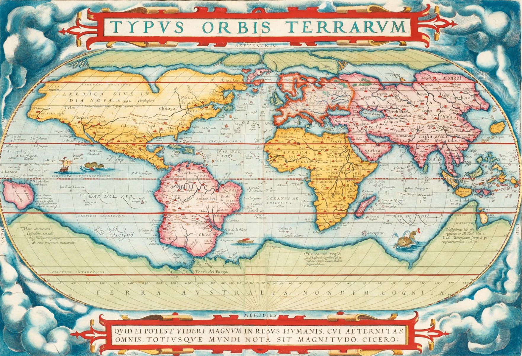 Solve Abraham Ortelius (Flemish, 1527–1598), World Map jigsaw puzzle ...