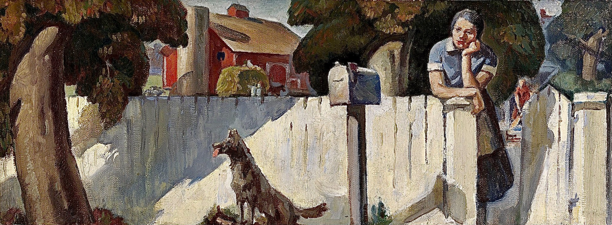 Solve Waiting for the Mail, 1937, Grant Wright Christian (1911-1989 ...