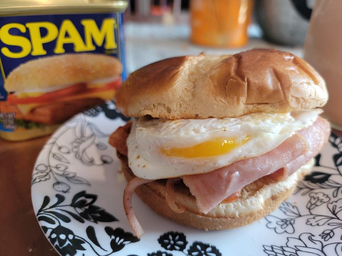 Solve Breakfast Spam Sandwich jigsaw puzzle online with 20 pieces