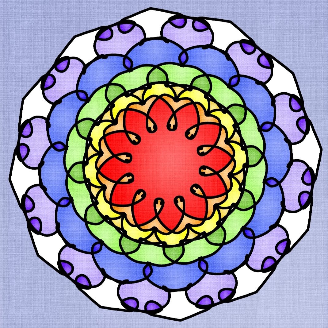Solve Mandala 347 jigsaw puzzle online with 64 pieces