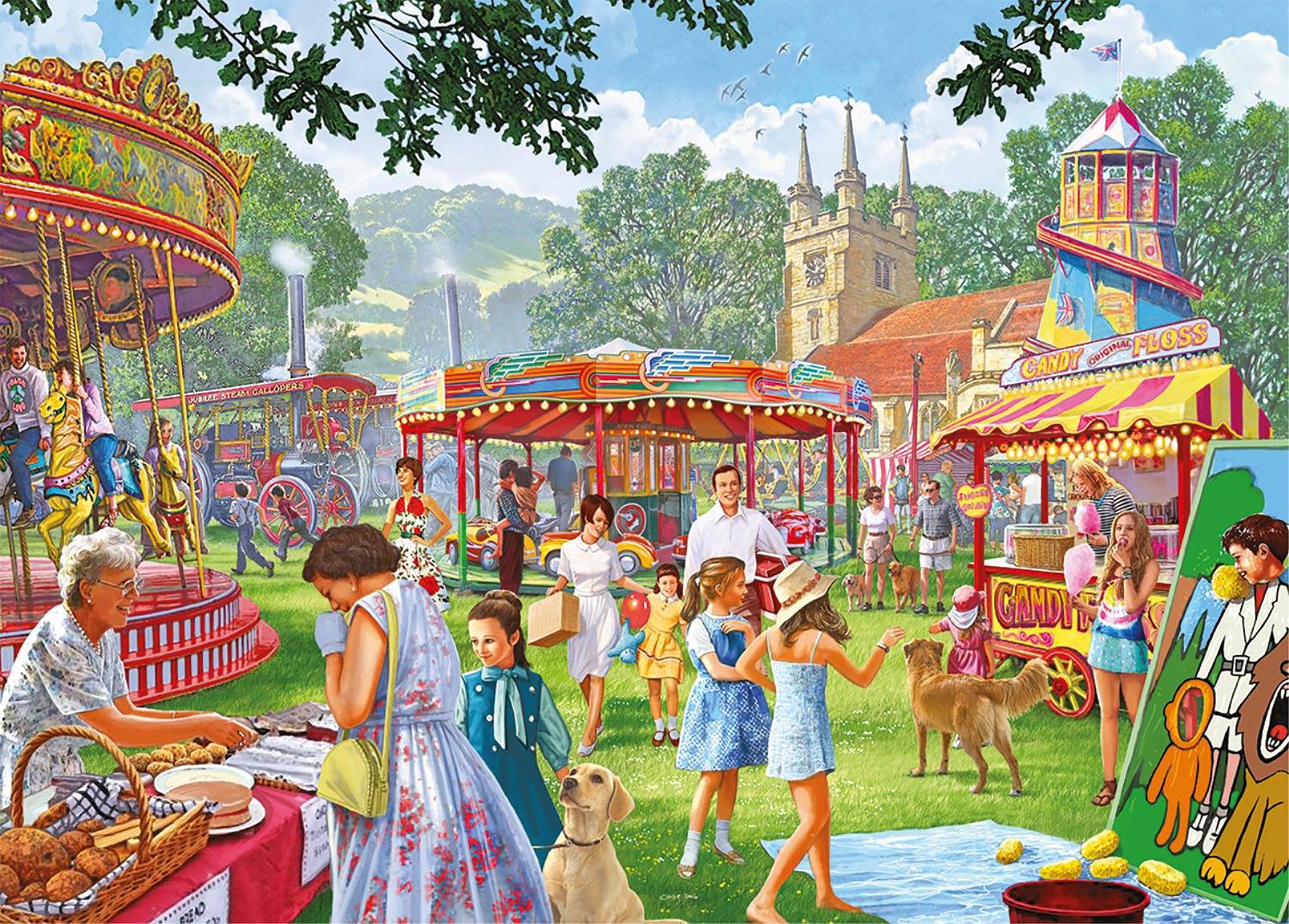 Solve Sixties Summer Fete jigsaw puzzle online with 352 pieces