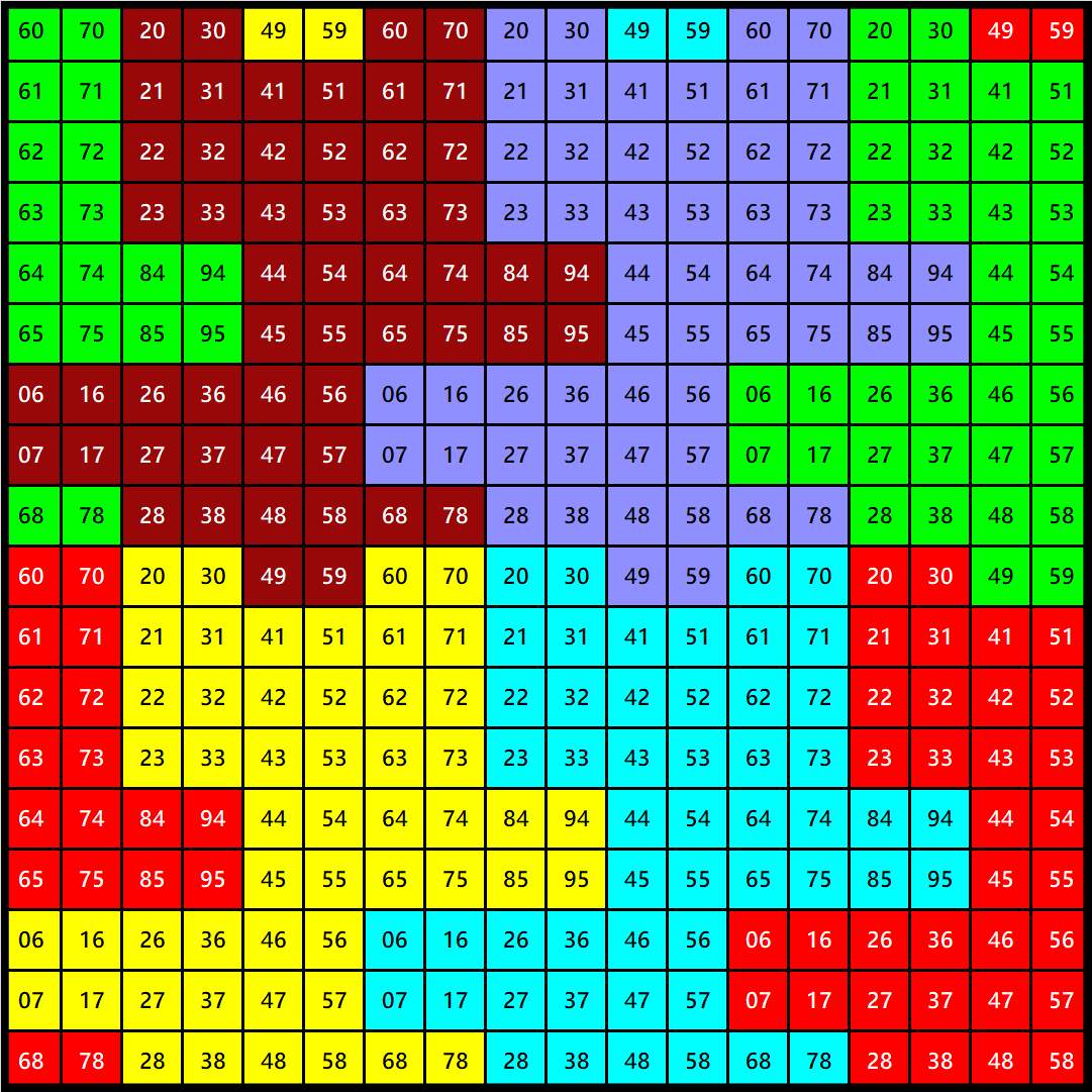 Solve Number 1202 tessellation 324 jigsaw puzzle online with 324 pieces