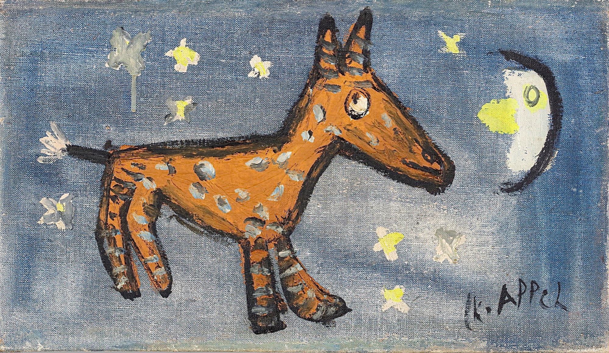 Jigsaw Puzzle | 77 pieces | Hond en Maan (Dog and Moon), 1949, Karel ...