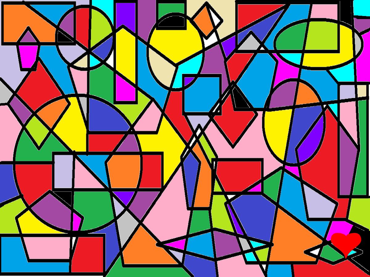 Solve Madcap Geometrics - Supersized ENJOY jigsaw puzzle online with ...
