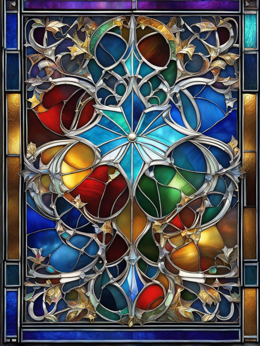 Solve Abstract Starlight Window jigsaw puzzle online with 80 pieces