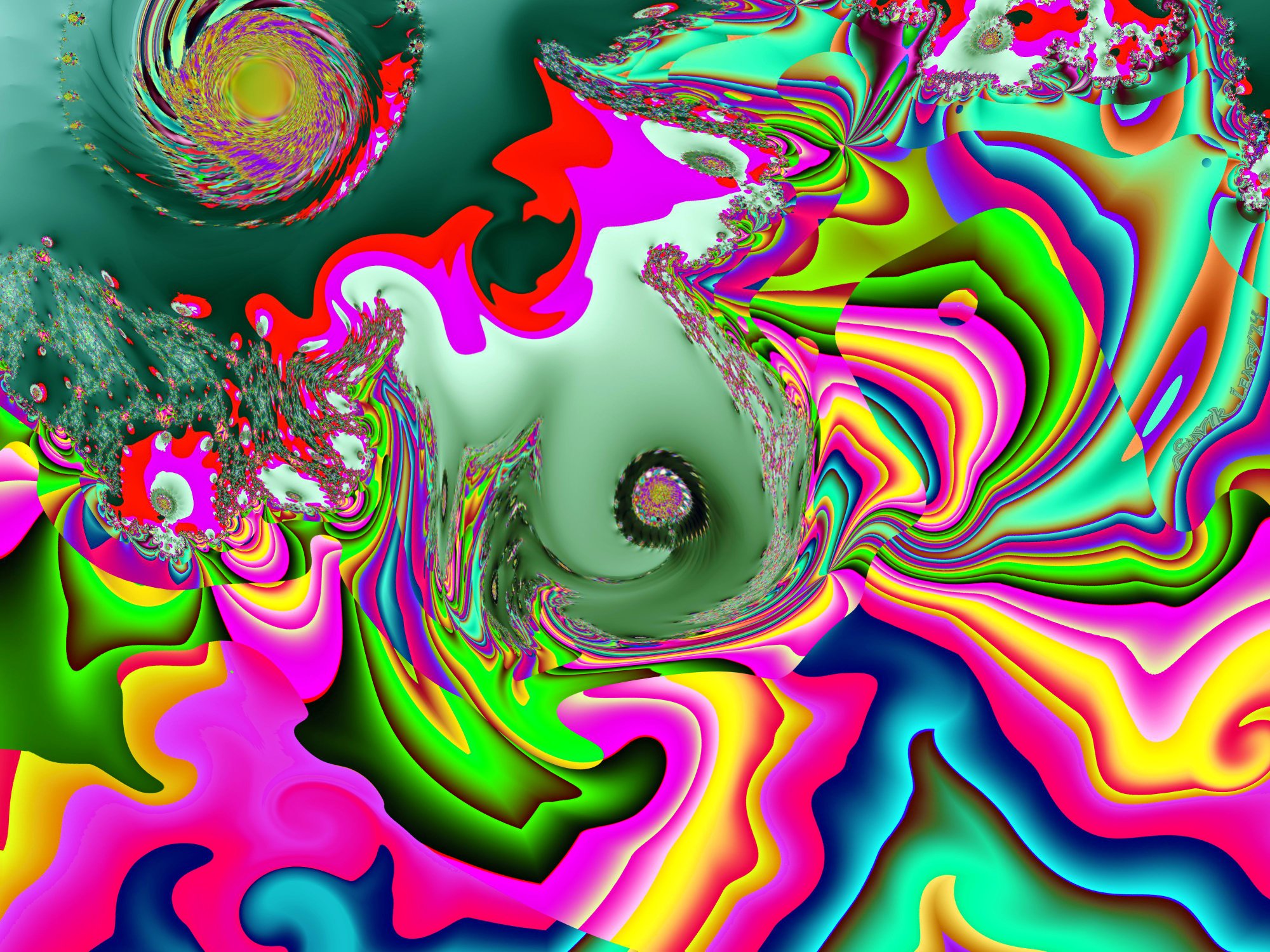 Solve 07192024 Fractal variation - Ocean storms medium jigsaw puzzle ...